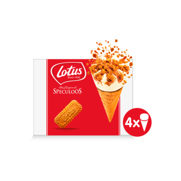 Lotus Speculoos IJs Hoorntje 115 ml 4 x 1 IJsje bestellen? | Jumbo