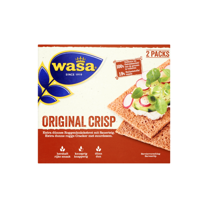 Wasa Original Crisp 200g - Crackers, knackebrod, ontbijtbiscuits