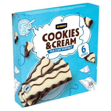 Jumbo Cookies & Cream 6 Stuks bestellen? | Jumbo