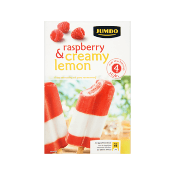 Jumbo Raspberry & Creamy Lemon Fruitijsjes 4 x 70ml bestellen? | Jumbo