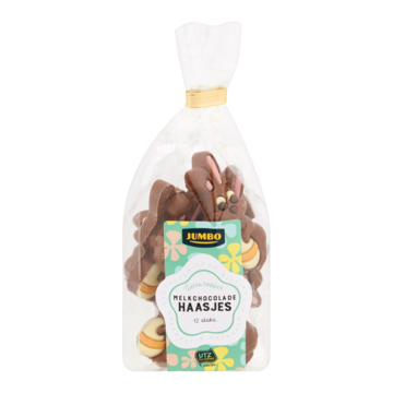 Jumbo Melkchocolade Haasjes 12 Stuks 145g bestellen? | Jumbo