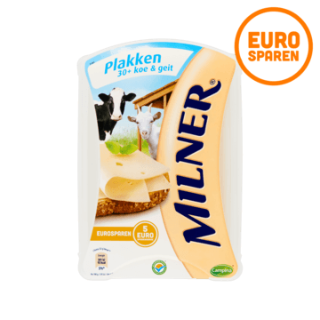 Milner Plakken 30+ Koe & Geit 160g bestellen? | Jumbo