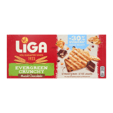 Liga Evergreen Crunchy Muesli-Chocolade 225g bestellen? | Jumbo