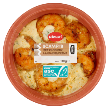 Jumbo Scampi's met Knoflook Aardappelcrème 110g bestellen? | Jumbo
