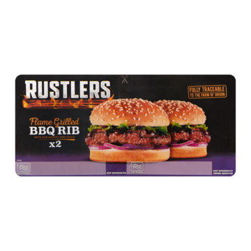 Rustlers Flame Grilled BBQ Rib 2 x 122g bestellen? | Jumbo