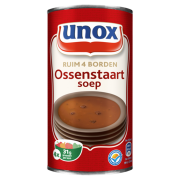 Unox Soep in Blik Ossenstaartsoep 4 Porties 515ml bestellen? | Jumbo