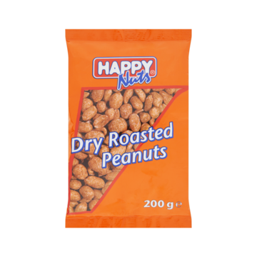 Happy Nuts Dry Roasted Peanuts 200g bestellen? | Jumbo