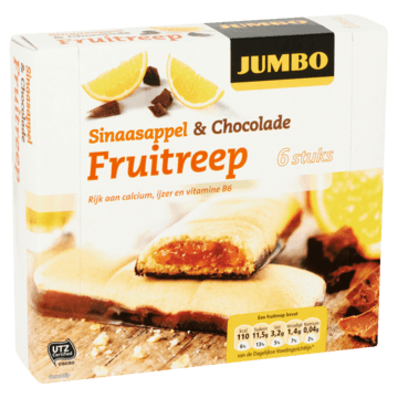 Jumbo Fruitreep Sinaasappel & Chocolade 6 Stuks 162g bestellen ...